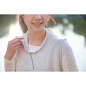 Airvida M1 Ionic Wearable Air Purifier (White) – Up to 99% Pollutant Removal Rate, Stylish & Lightweight with 3 Modes, Titanium Necklace & Clip, Silent Operation, 20g