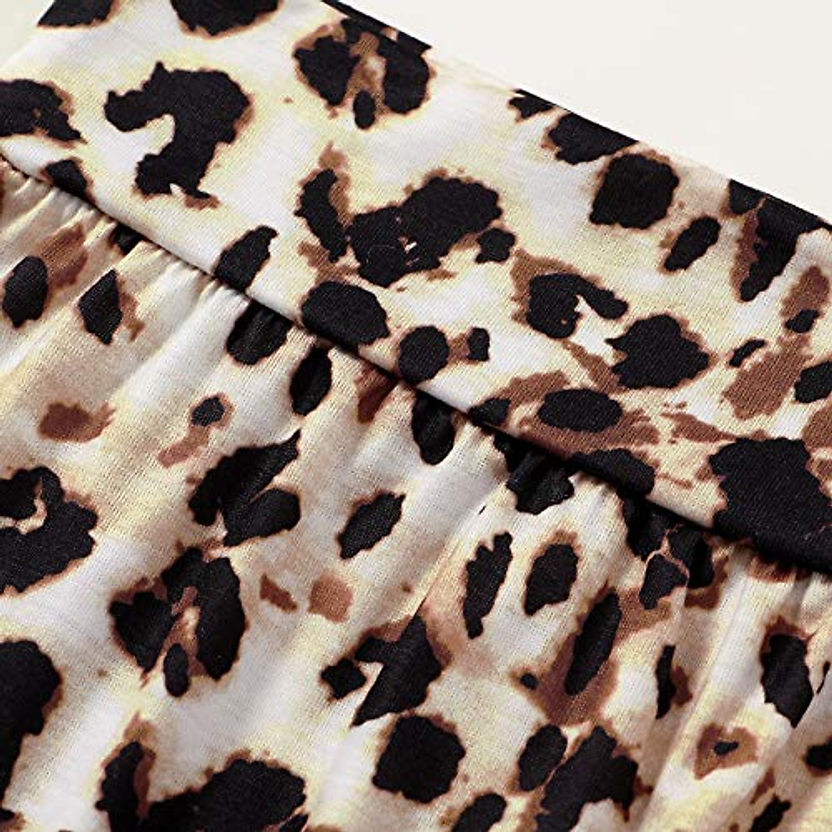 Tiny Cutey Newborn Baby Girl Clothes T-shirt Top Leopard Pant with Headband 3PCs Summer Clothes Set (White-Sassy, 18-24 Months)