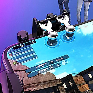 FURZEQIFA PUBG Mobile Controller Joystick Turnover Button Gamepad for PUBG iOS Android Six Finger Operating Gamepad With Cooling Fan
