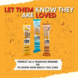 Ultra Chewy Favorites Double Treat Bones, Made in The USA, Healthy Treats, Easy to Digest, Promotes Dental Health (Assorted Flavors, 2 Packs/9 Bones Per Pack)