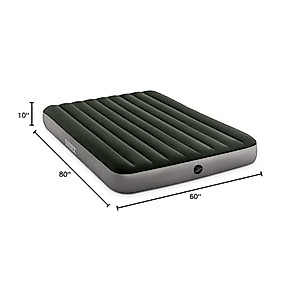 Intex 64109E Dura-Beam Standard Prestige Air Mattress: Fiber-Tech – Queen Size – 10in Bed Height – 600lb Weight Capacity – Pump Sold Separately