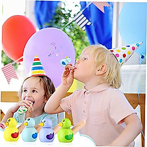 ibasenice 8pcs Whistle Bath Toys for Kids Birds Toys Trains for Kids Chtistmas Stocking Stuffer Cartoon Whistle Toy Novelty Whistle Toy Colored Whistle Toys Children Party Props Bird Whistle