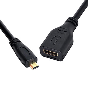 Chenyang Micro HDMI 1.4 Male Type D to Mini HDMI 1.4 Female Type C Extension Cable for Laptop PC HDTV 10cm