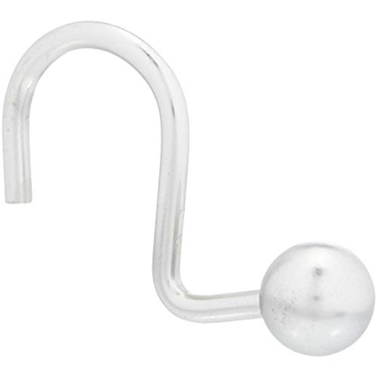 Amazon Basics Shower Curtain Hooks - S-Shaped Hooks, Nickel