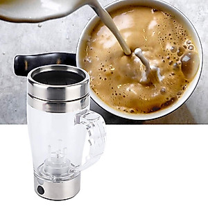 Self Stirring Coffee Mug, Self Stirring Cup, High Temperature Automatic Coffee Mixing Cup Stainless Steel + ABS Hotels for Office Restaurants Kitchen