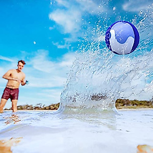 Guard Glasses Water Skipping Ball Summer Beach Ball 2-Pack Water Bouncing Balls Grip Ball for Beach Swimming Pool River Lake, Blue