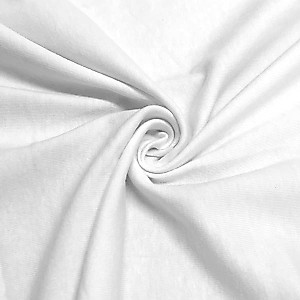 TL Care 100% Natural Cotton Jersey Knit 3-Piece Toddler Sheet Set, White, Soft Breathable, for Boys and Girls