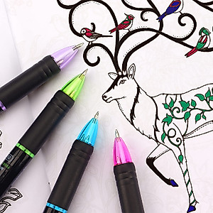 8 Pack Multicolor Ballpoint Pen, 4-in-1 Colored Pens 0.7mm Fine Point, 4 Color Retractable Ballpoint Gift Pens for Office School Supplies