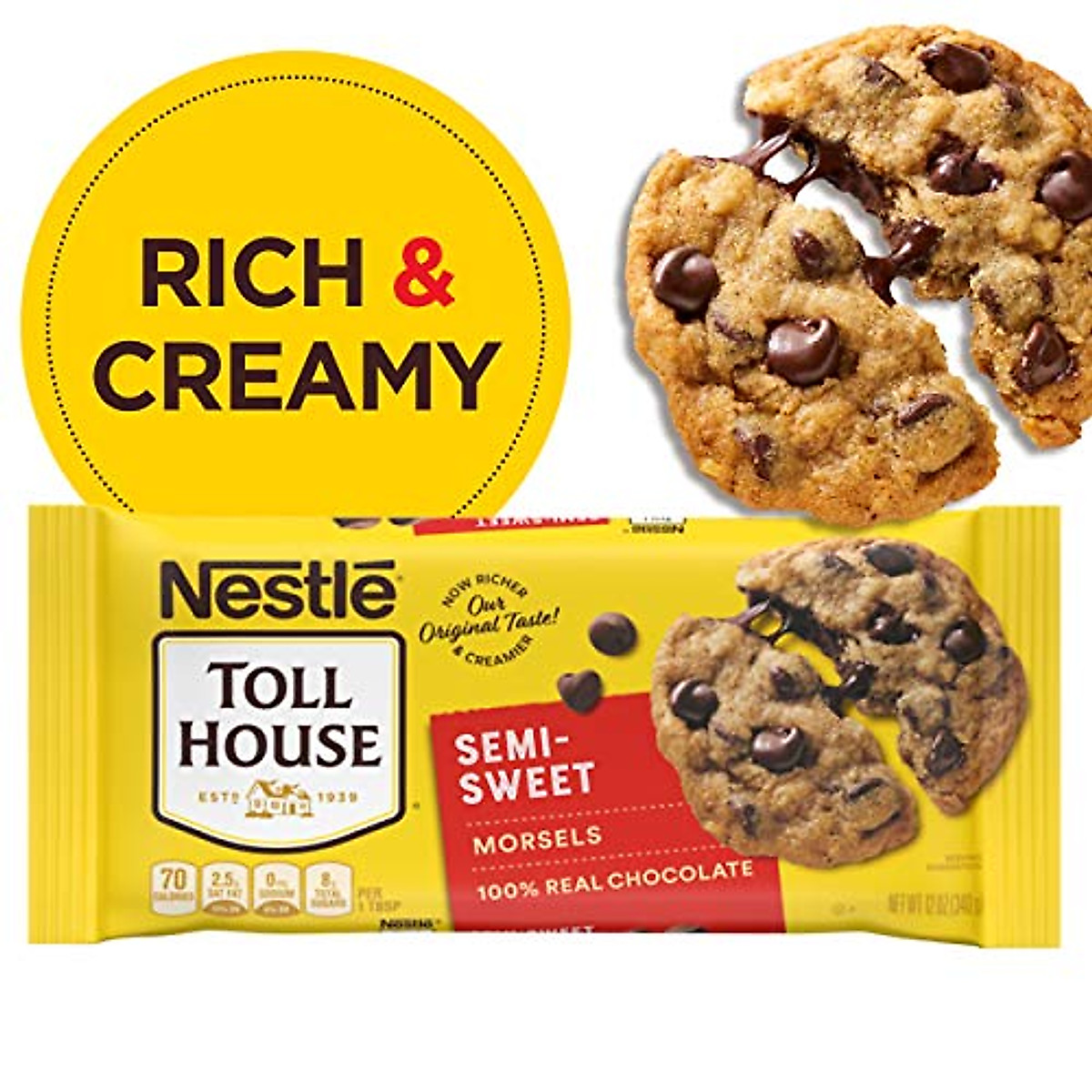 Nestle Toll House Semi Sweet Chocolate Chips, 12 Oz