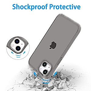 JJGoo Compatible with iPhone 13 Mini Case, Soft Transparent Shockproof Protective Slim Thin Bumper Phone Cover for iPhone 13 Mini - 5.4 inch, TranslucentBlack