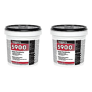 ROBERTS 5900-1 Ceramic Tile Adhesive, 1 Gallon, 128 Fl Oz (Pack of 2)