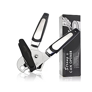 Stainless Steel Handheld Manual Can Opener, Portable, Heavy Duty, Multi Purpose, Premium Smooth Edge for Home Kitchen & Restaurants