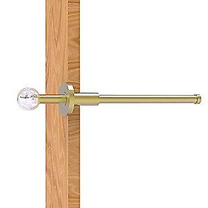 Allied Brass Clearview Collection Retractable Pullout Garment Rod, Satin Brass