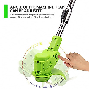 24V Lawn Edgers Electric with Blade and Batteries, Handheld Cordless String Trimmer Portable Grass Cutting Machine Trimming Mower 6000MAH Lithium-Ion