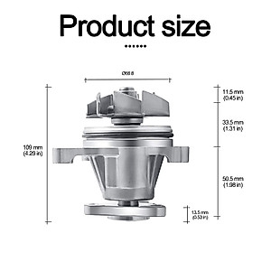 AULINK AW4126 Water Pump with Gasket Compatible with Ford Escape Explorer Focus Fusion, Mazda 3 5 6 B2300, Lincoln MKC MKT MKZ, Mercury Mariner Milan, Jaguar F-Pace XE XF, GMC Envoy
