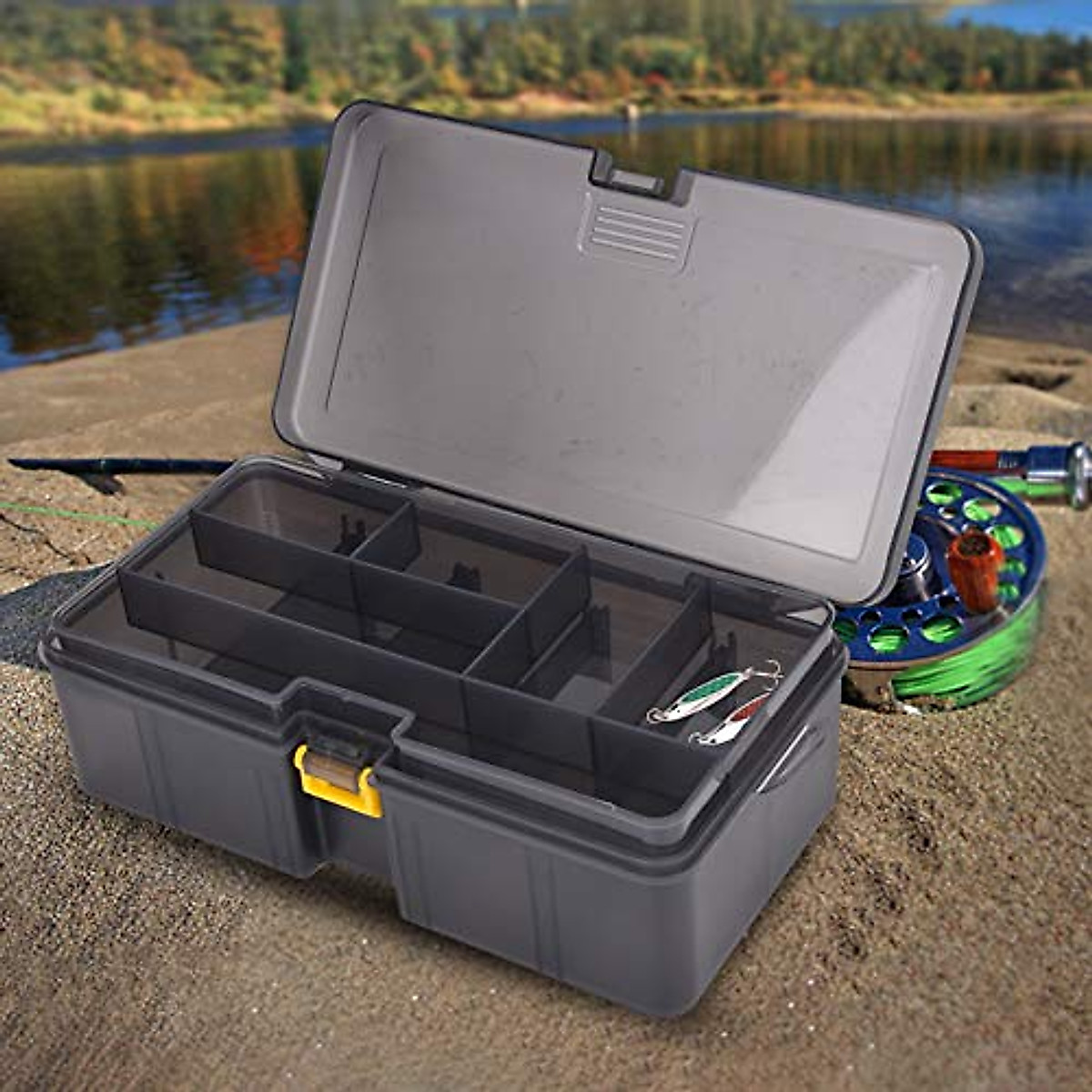 Tgoon Fishing Box, Removable Compartment Fishing Accessories for Fishing for Outdoor