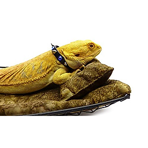 Chaise Lounge for Bearded Dragons, Brown Batik Fabric