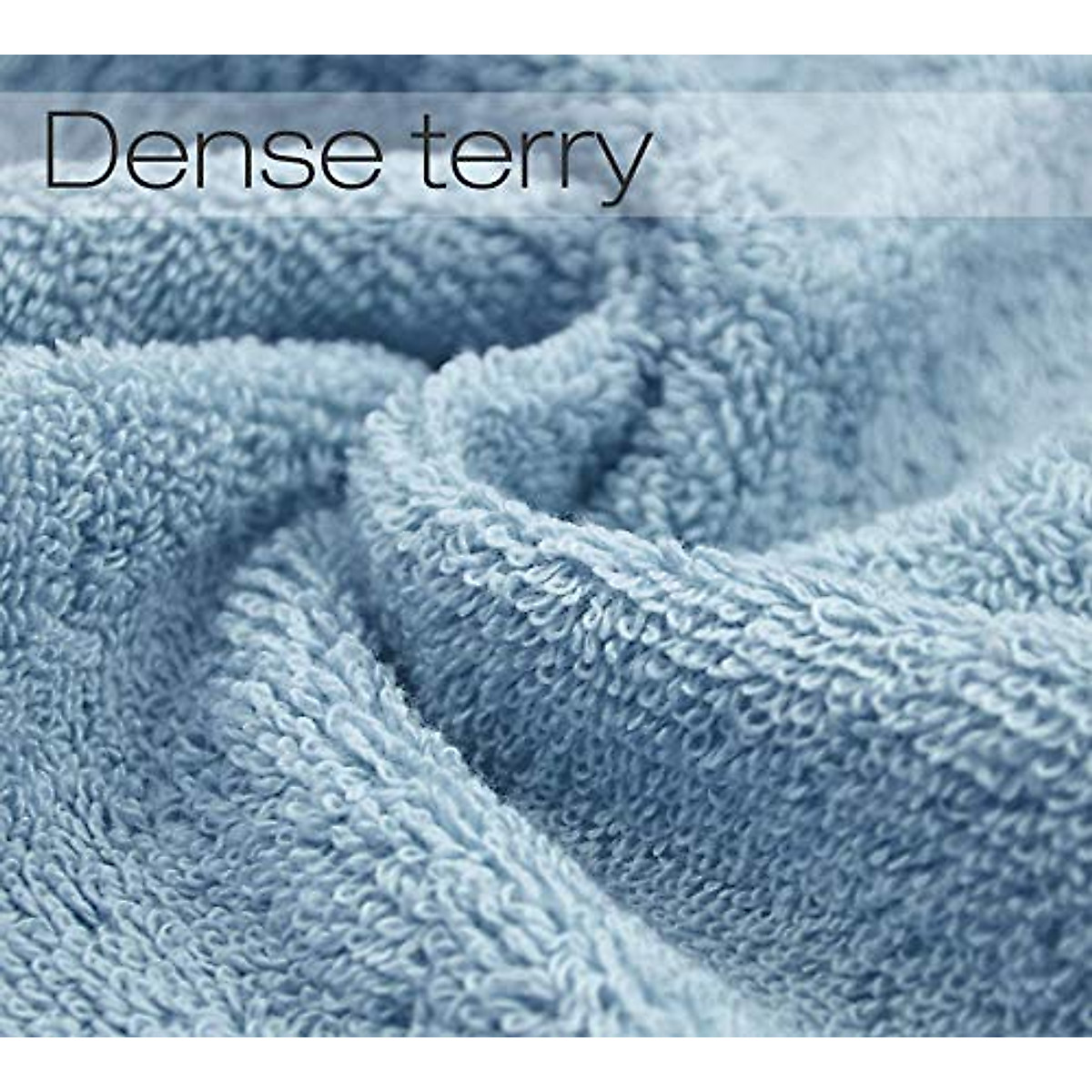 Cleanbear Cotton Hand Towels and Wash Cloths Set with Assorted Colors (6 Towels and 6 washcloths)