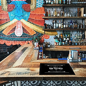 Bang Tidy Clothing Bar Runner Welcome to Your Name's Bar Drip Spill Mat Personalized Bar Gifts