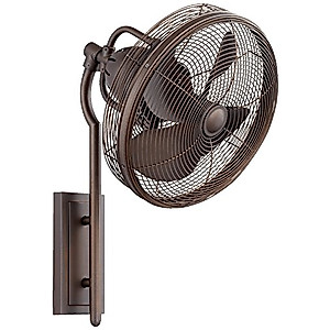 Quorum International Veranda 4-Blade Wall Patio Fan - Oiled Bronze - 92413-86