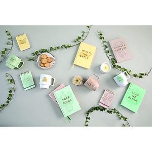 DesignWorks Ink 3.5'' x 5.75'' Vintage Sass Wire-Bound Spiral Pocket Notepad Memo Book with 80 Lined Sheets, Green Leaf Me Alone