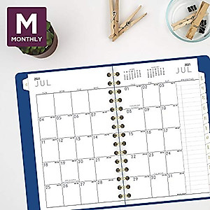 Academic Planner 2021-2022, AT-A-GLANCE Weekly & Monthly Book Planner, 5" x 8", Small, for School, Teacher, Student, Contempo, Classic Blue (70101X20)