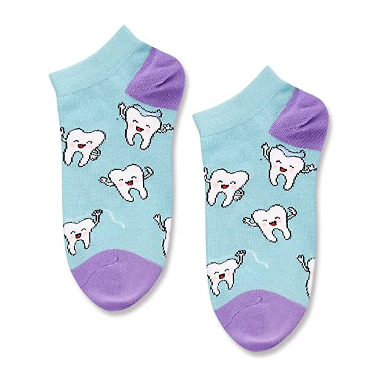 Zmart Dental Socks For Women Tooth Socks Teeth Socks Dentist Socks, Teeth Gifts Dental Assistant Appreciation Gifts Dentist Gifts Tooth Gifts Dental Hygiene Gifts