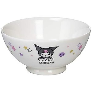金正陶器(Kaneshotouki) Sanrio 315110 Kuromi Stars Rice Bowl, Made in Japan, White