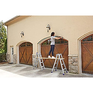 COSCO 18ft Reach Height Aluminum Multi-Position Ladder ,300 lb. Load Capacity Type IA Duty Rating