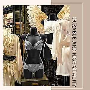 Dress Form Female Mannequin Torso Hollow Back Hanging Mannequin Body Manikin with Hook Half Body Shirt Clothing Display Plastic(3 Pcs,31.1 x 16.1 Inch)