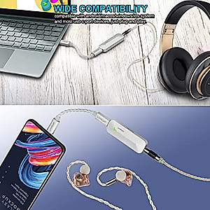 LAMSCAT Portable Headphone Amp, Balanced 2.5mm Output LC2100 Series, Mini HiFi DAC Chip CS43131, Support up to 384KHz/32bit (2.5mm)