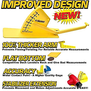 HD Switch - OEM Upgrade - Deck Blade Leveling Leveler Gage Gauge for John Deere Toro Exmark Scag Hustler Bad Boy Husqvarna Craftsman Dixon Troy-Bilt Lawn Mower Garden Tractors Zero Turn Lawnmowers