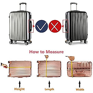 Feybaul 30 Inch PVC Luggage Protector Cover for TSA Approved Clear Suitcase Cover Protector 30-31 Inch Transparent Luggage Protective Cover Case for Wheeled Suitcase Suitable for 30"-31"