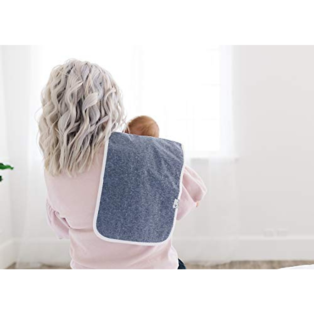 Copper Pearl Baby Burp Cloth Large 21''x10'' Size Premium Absorbent Triple Layer 3-Pack Gift Set “Lennon