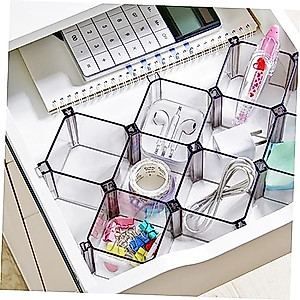 Zerodeko Desk Drawer 12 Pcs Plastic Organizer Box Underwears Storage Box Desk Storage Holder Desk Storage Box Storage Container Bra Sock Travel Grey Partition Socks Storage Container