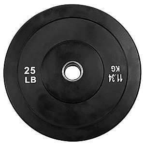 25LB Standard Olympic Weight Plate, Bumper Plates Barbell Weights with 2-inch Hole for Strength Training Weightlifting Weight Loss Home Gym Equipment (25LB Single-Plate C)