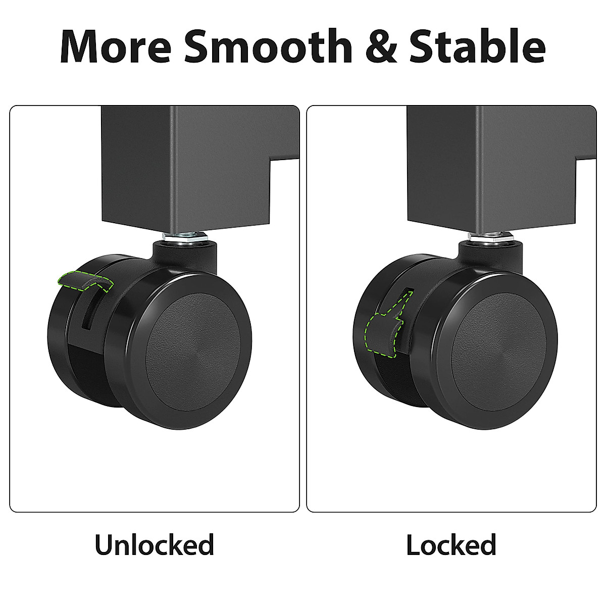 IWORKBOARD Mobile Laptop Desk, 27 inches Rolling Adjustable Height Desk, Mobile Portable Standing Desk, Pneumatic Sit Stand Desk with Wheels for Home Offices and School Rolling Table