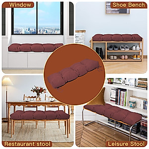 Focuprodu Bench Cushions. Non-Slip Pile Bench Cushion for Indoor and Outdoor in Multiple Scenarios.45x18 Inch Bench Cushion Ideal Cushion for Benches, Sofas and Raised Windows. (36x14x4, Burgundy)