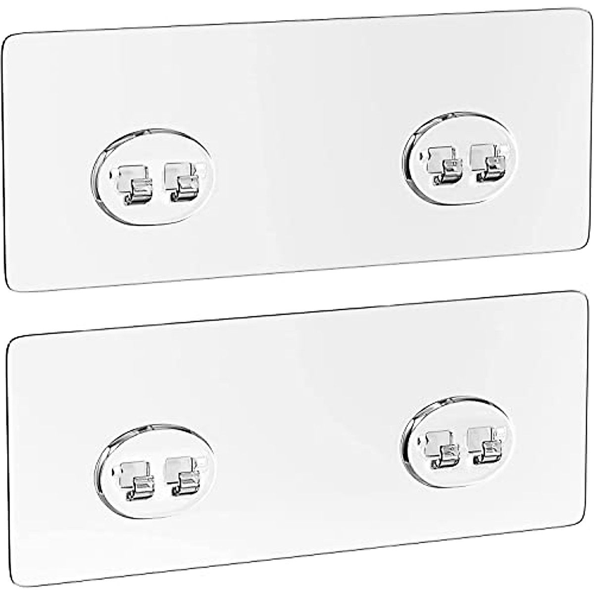 MAXIFFE 2 Pieces Little Adhesive Strip for Soap Hodler, No Drilling Transparent Adhesive Replacement