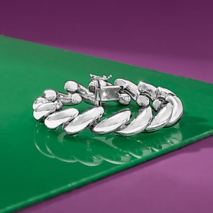 Ross-Simons Italian Sterling Silver Large San Marco Bracelet. 7.25 inches