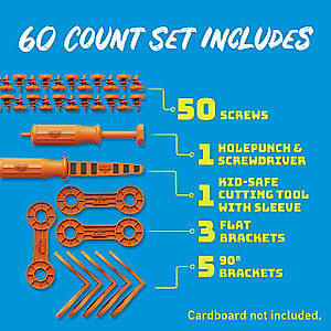 Elmer's Build It Tools Kids Crafts, Assorted 60 Count