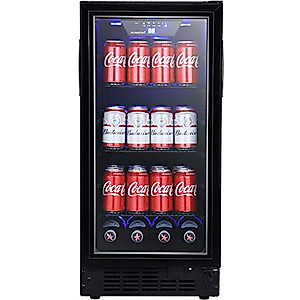 EdgeStar BBR901BL 15 Inch Wide 80 Can Built-In Beverage Center with Slim Design