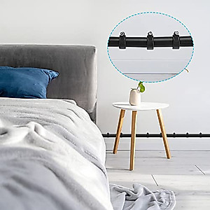 Cable Clips Black with Steel Nails, 500PCS 4/5/6/8/10mm Cable Wire Clips Cable Tacks Coax Nails for RG6, RG59, CAT6, RJ45 Ethernet Cable Clips