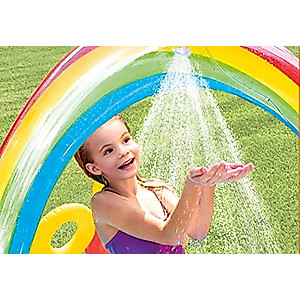 Intex Rainbow Ring Inflatable Play Center, 117" X 76" X 53", For Ages 2+