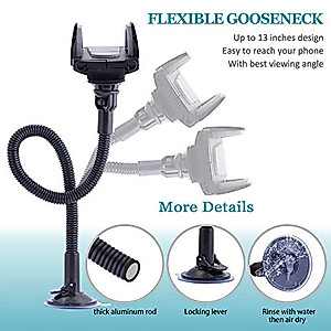 MICGOGO Windshield Car Phone Mount Universal Cell Phone Holder Car Long Arm Holder for iPhone Xs Max R X 8 Plus 7 Plus 6S Samsung Galaxy S9 S8 Edge S7 S6 LG Sony and More (20inch)