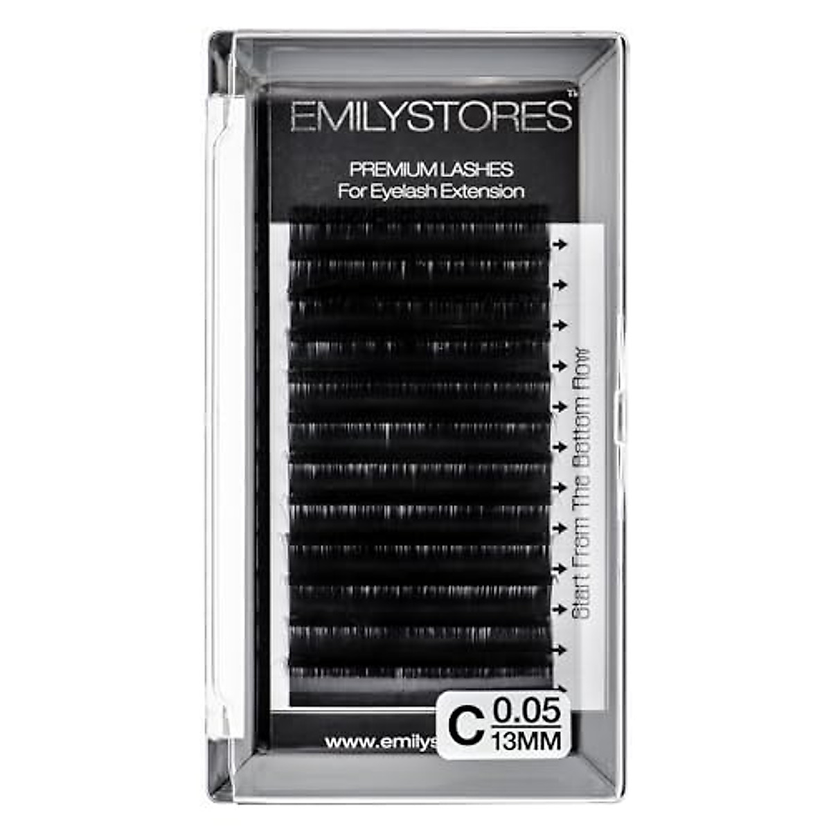 EMILYSTORES Lash Extensions 0.05mm Thickness C Curl 13mm Length Volume Eyelashes For Eyelash Extensions(0.05,C,13mm)