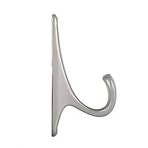 (Pack of 3) Wall Mounted Coat Rack Hanger Towel Clothes Hat Hook for Bathroom Closet Room Kitchen Double Hole Fixation(Matte Nickel)