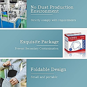 ChiSip KN95 Face Mask 20 Pcs, 5-Ply Cup Dust Safety Masks, Breathable Protection Masks Against PM2.5 for Men & Women, Black