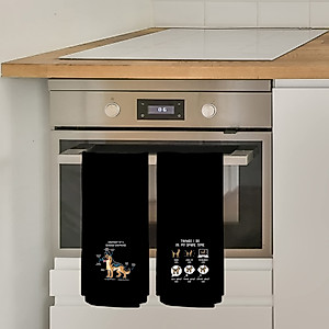 NEGIGA Funny German Shepherd Dish Cloths Towels 24x16 Inch Set of 4,Cute German Shepherd Decor Decorative Dish Hand Towels for Dorm Kitchen Bathroom,Dog Lover Gifts for Women,Housewarming Gifts