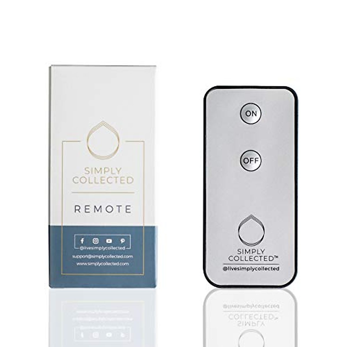 Simply Collected Remote Control | Ready to use 3D Flameless Candle Collection | Battery Included | Easy ON/Off Function
